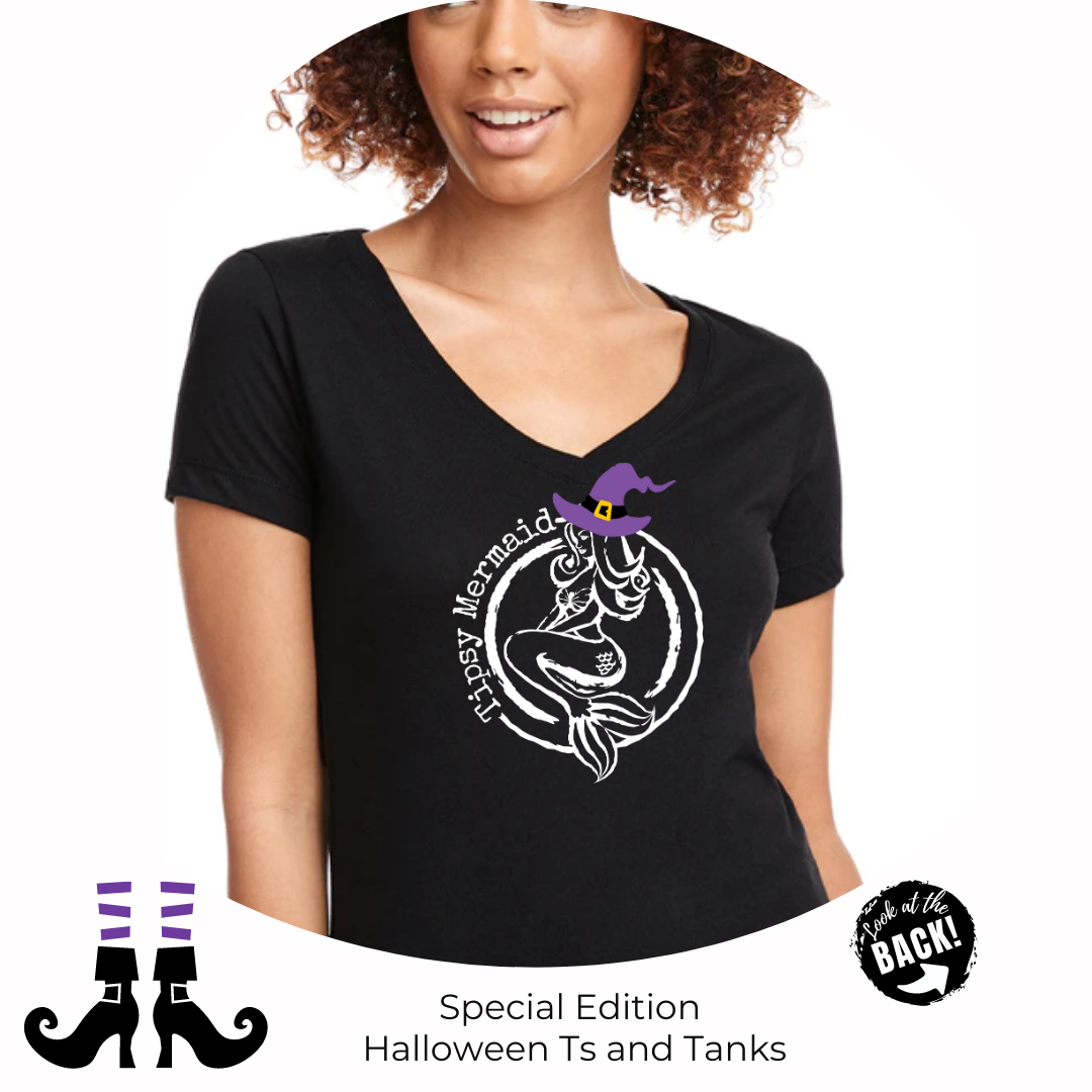 Tipsy Mermaid Special Edition Halloween V Neck | Coastal Clothing, Home ...